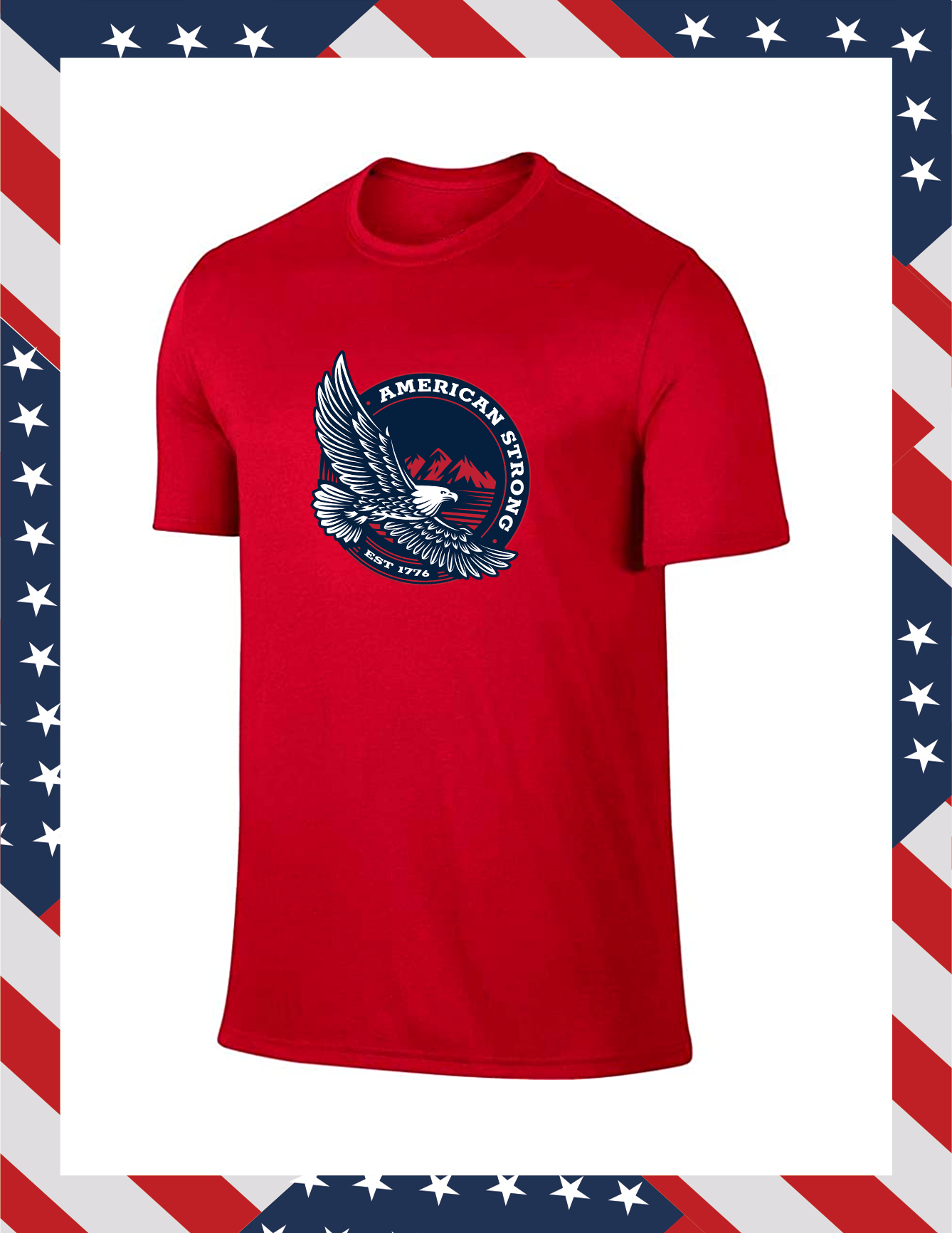 Red American Strong Dry-Fit T-Shirt for Men – Help American